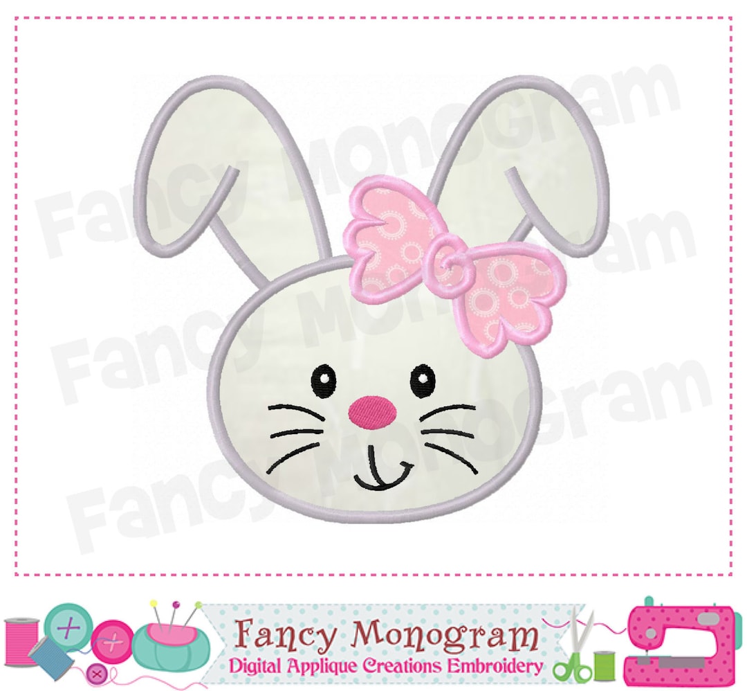 Bunny Applique Bunny Design Easter Design Bunny Bunny - Etsy
