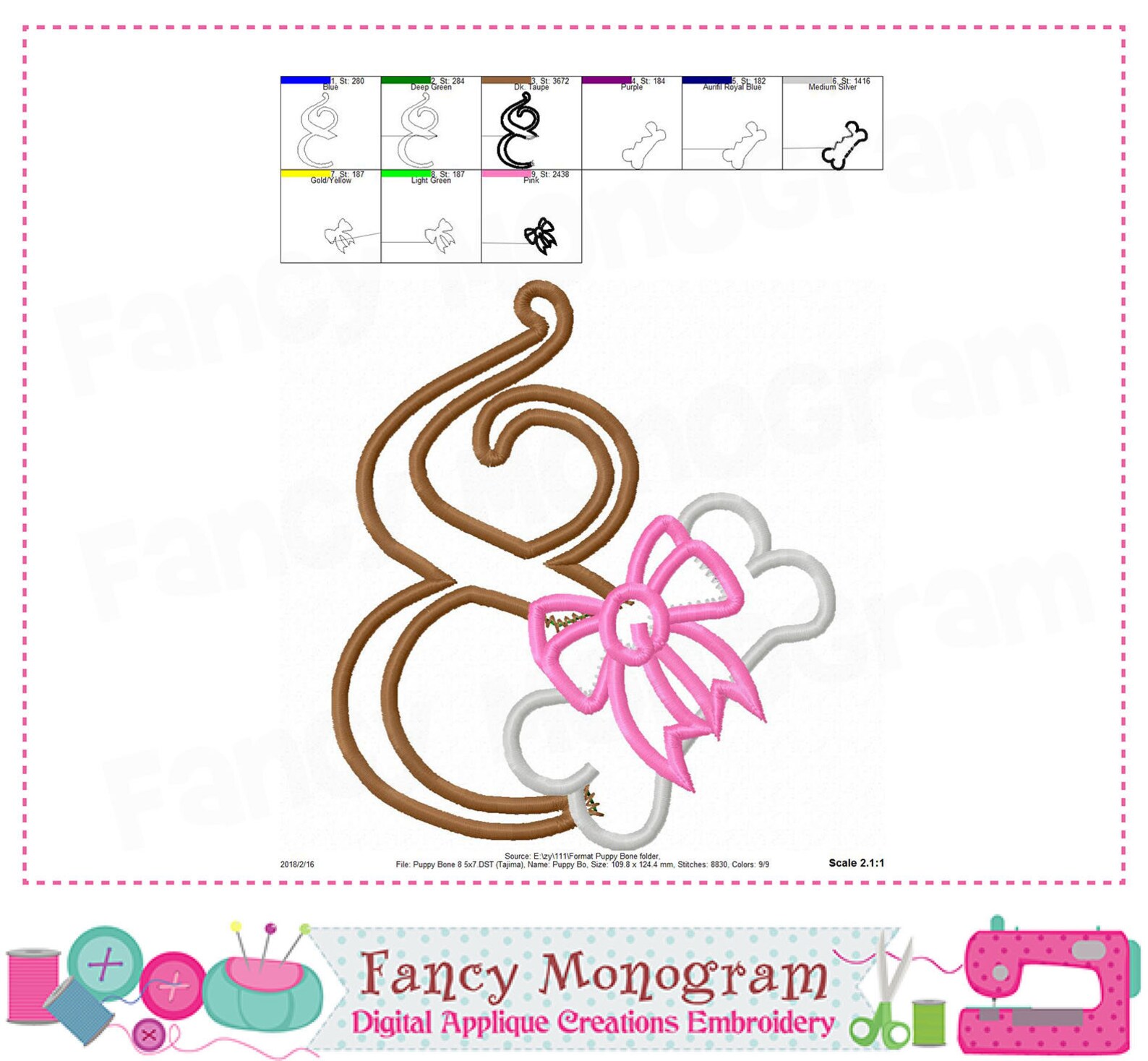 Puppy Birthday Numbers Embroidery Dog Bone Numbers Applique | Etsy