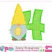 Easter Gnome Numbers Design Gnome Number Applique Design - Etsy