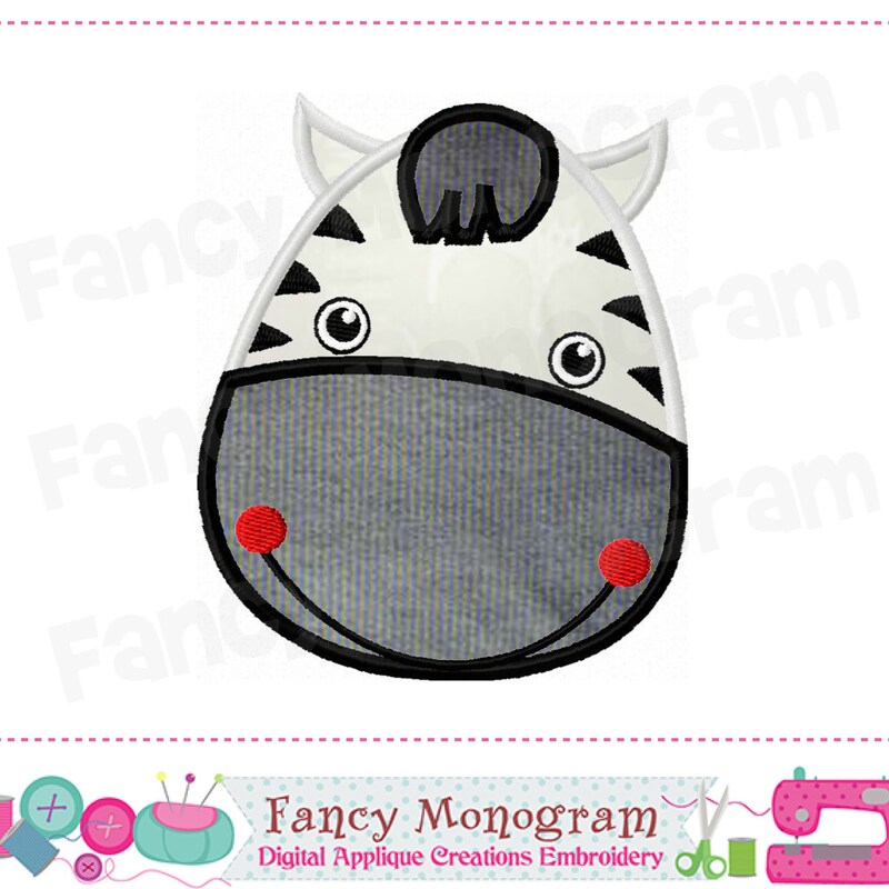 Zebra Applique - Etsy