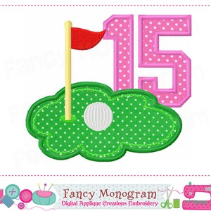 Golf Numbers Applique Embroidery Design Teenager Design Outdoor Sports ...