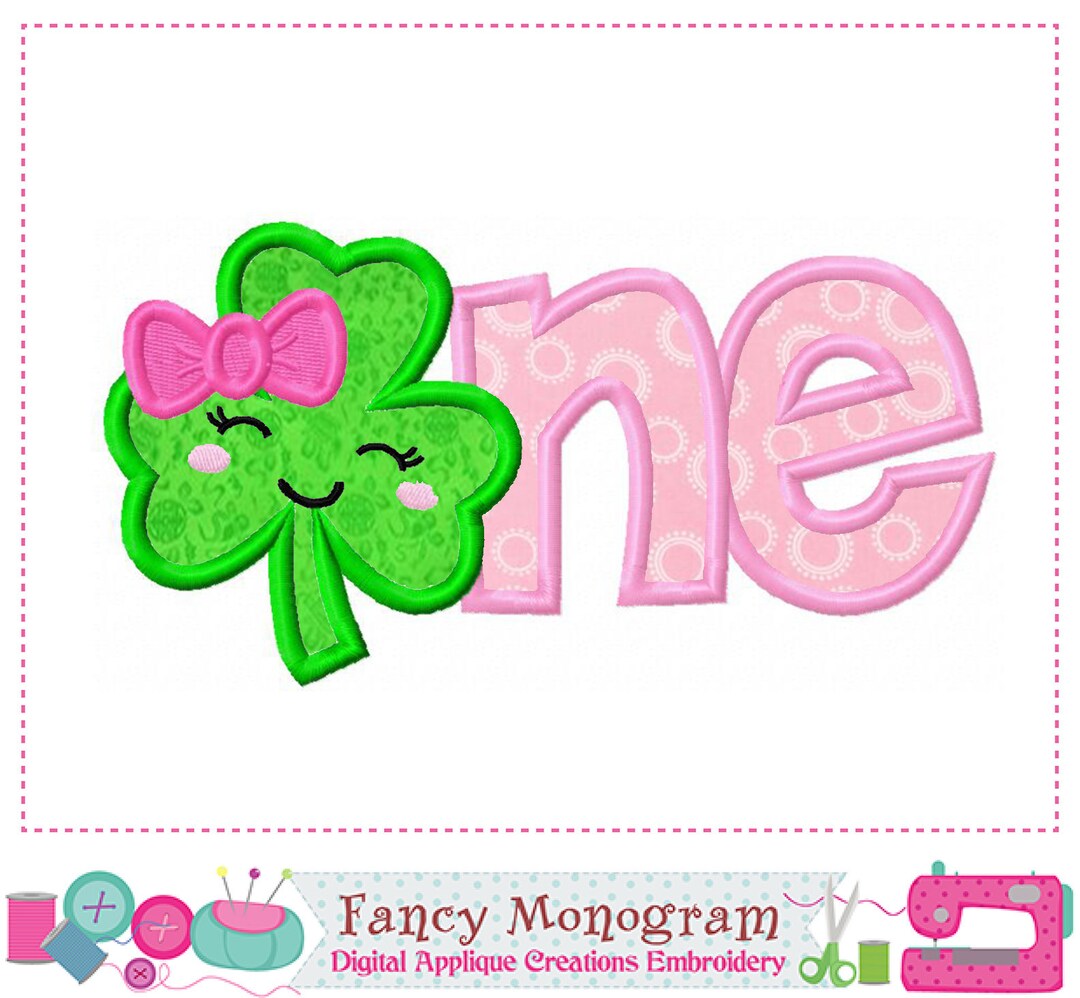 Machine Embroidery ONE Shamrock Applique Embroidery Design-my 1st ...