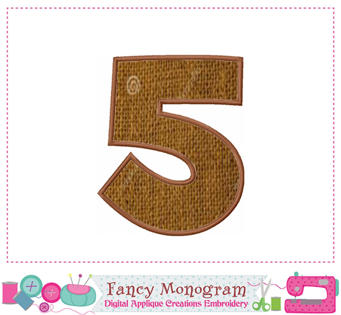 Numbers-embroidery Numbers Applique Birthday Numbers - Etsy