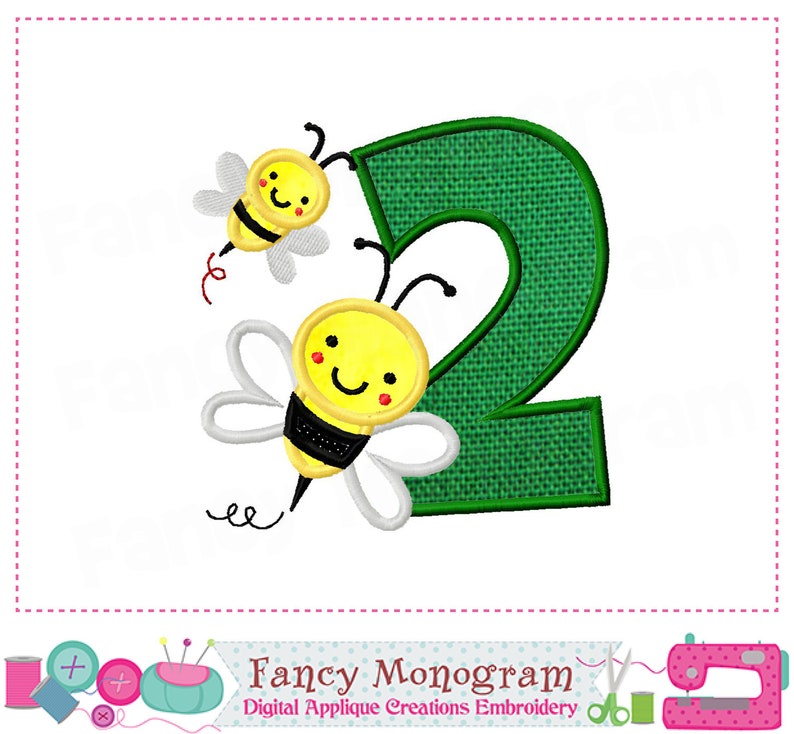 Numbers Bumble Bee Applique Design Machine Embroidery -1557 - Etsy