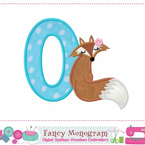 Fox Numbers Applique Design Easter Numbers Applique - Etsy