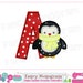 Penguin Alphabet Design Christmas Monograms Design Winter Letters ...