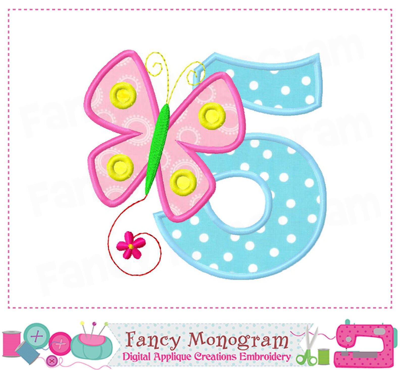 Butterfly Numbers Applique Birthday Numbers Embroidery | Etsy