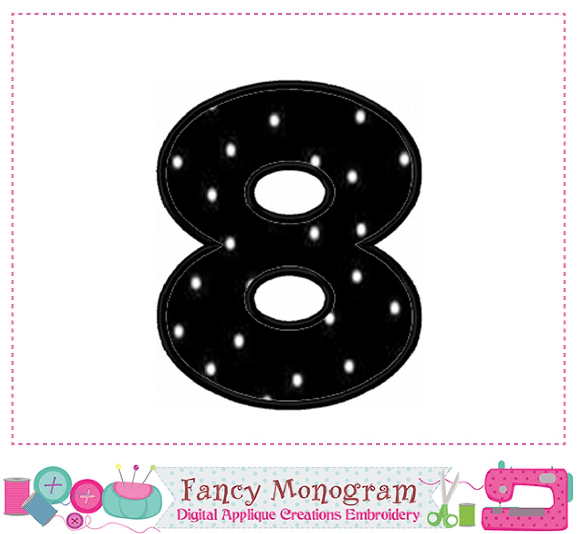 Numbers-embroidery Numbers Applique Birthday Numbers - Etsy