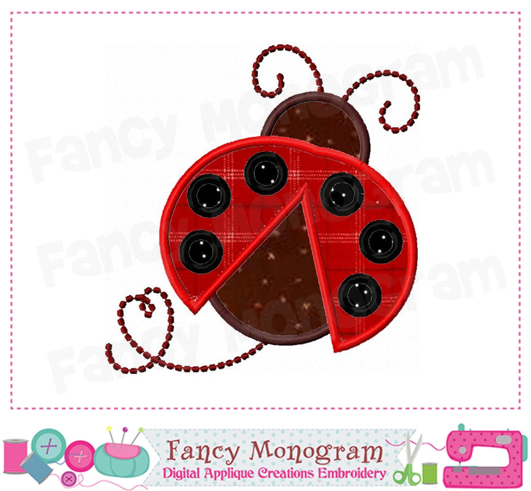 Easter Lady Bug Machine Embroidery Applique Design, Clothes Design ...