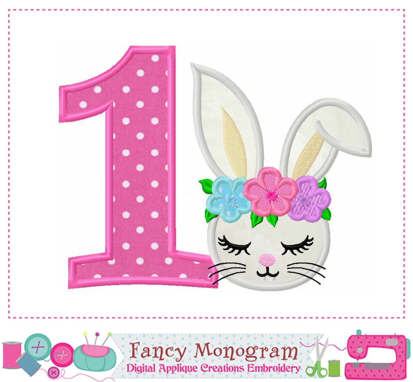 Easter Bunny Numbers Applique Bunny Girl Numbers Design - Etsy