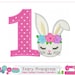 Easter Bunny Numbers Applique Bunny Girl Numbers Design Easter Numbers ...