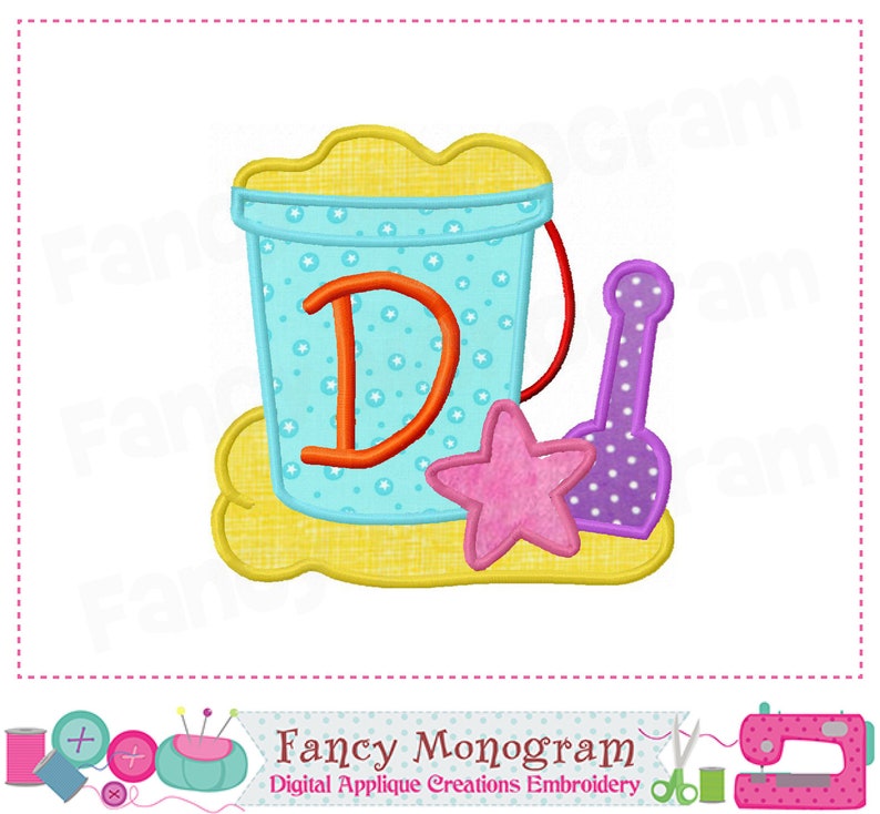 Beach Monograms Applique Summer Letters Embroidery Beach - Etsy