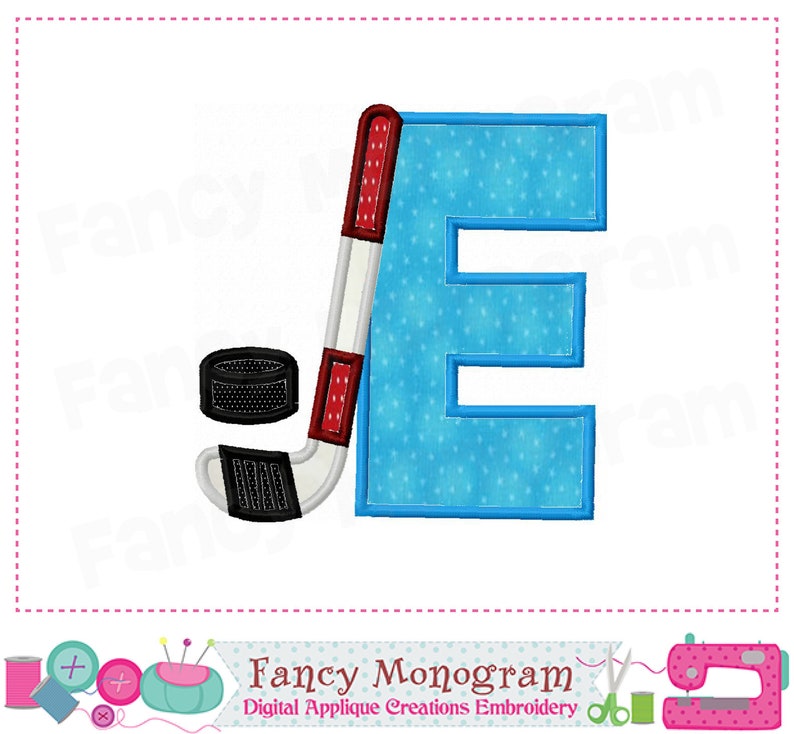 Ice Hockey Alphabet Embroidery Ice Hockey Letters Applique - Etsy