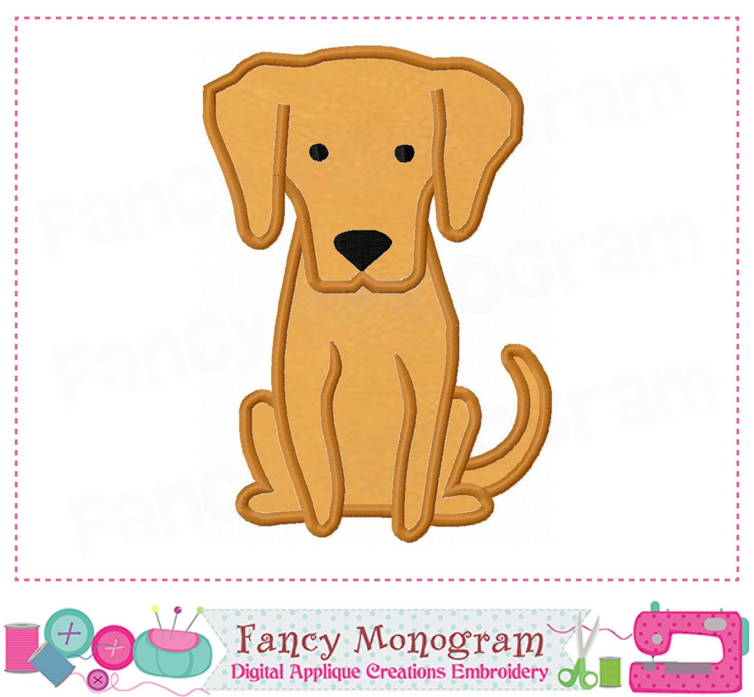 Machine Embroidery Dog Applique Design, Puppy Applique Embroidery - Dog ...