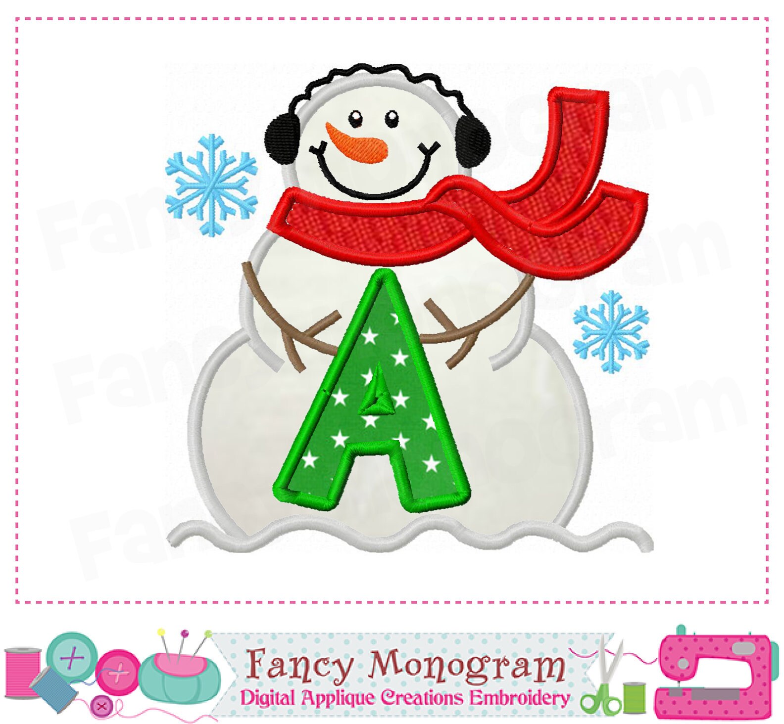 Snowman Alphabet Design Christmas Letters Applique Winter - Etsy