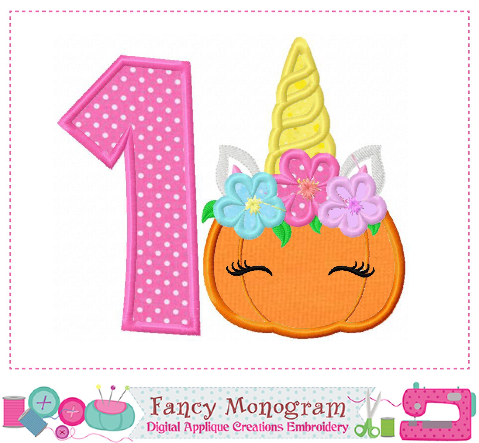 Pumpkin Unicorn Numbers design Thanksgiving Numbers applique | Etsy