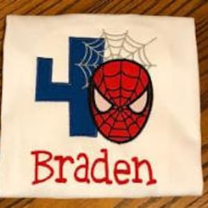 Superhero Number 4 Applique Birthday Number 4 Applique My 4th Birthday ...