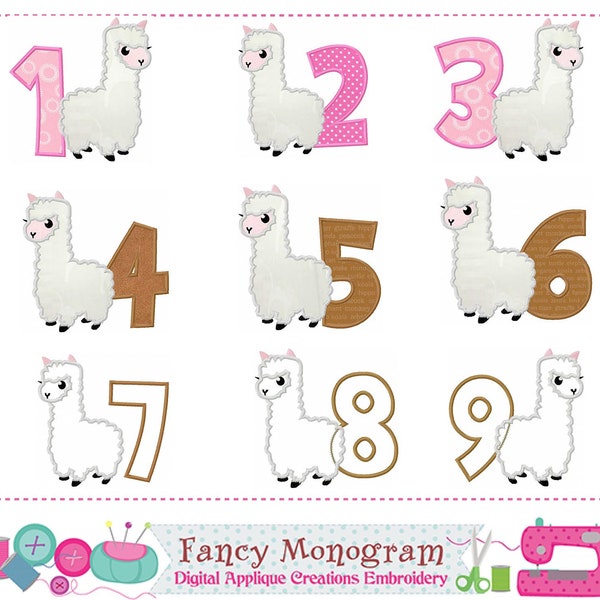 Llama Applique Design - Etsy