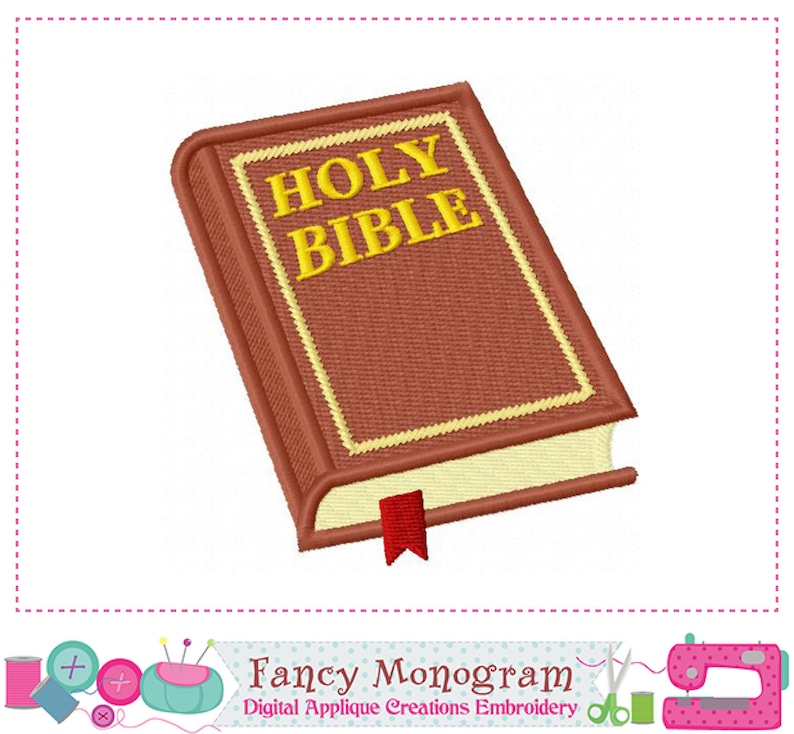 Holy Bible Machine Embroidery Design: Religious Shirt Pattern (instant ...
