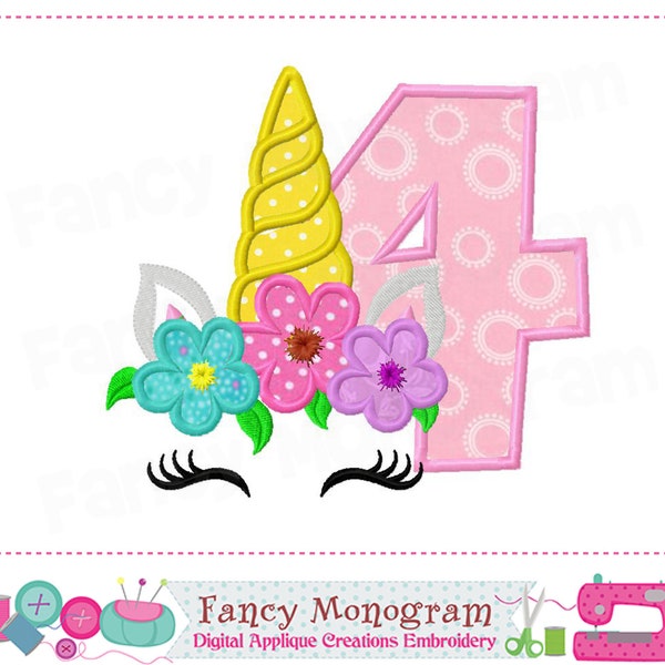 Unicorn Applique - Etsy
