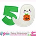 Ghost Numbers Applique Embroidery Design Halloween Numbers - Etsy