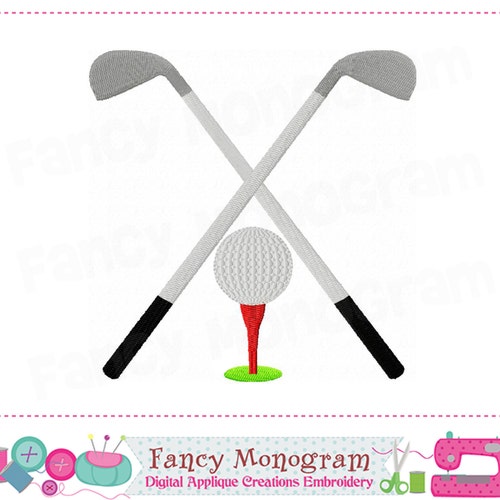 Modern Golf Machine Embroidery Design - Etsy