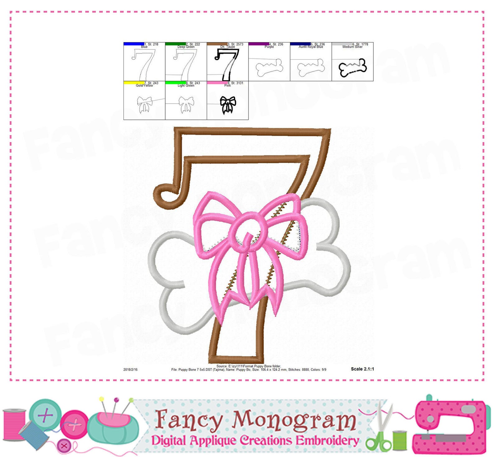 Puppy Birthday Numbers Embroidery Dog Bone Numbers Applique - Etsy