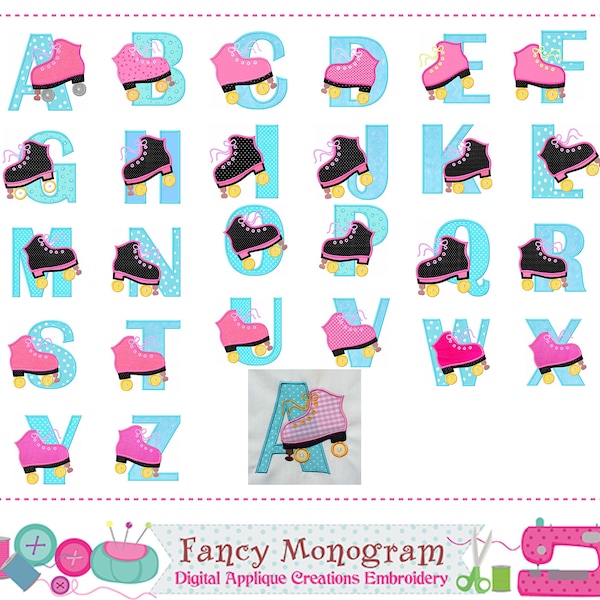 Skate Applique - Etsy