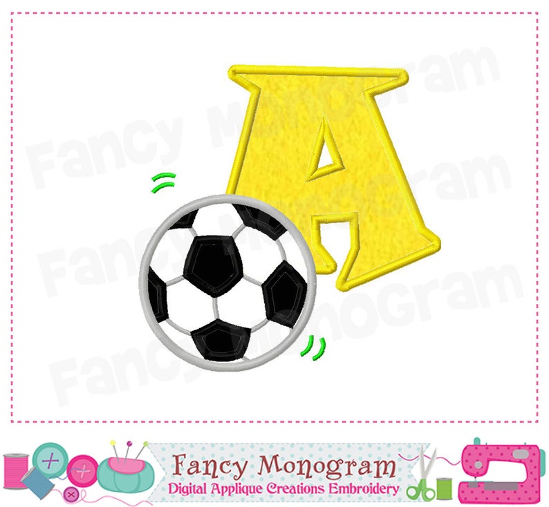 Soccer Alphabet Embroidery Soccer Monograms Design Soccer | Etsy
