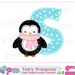 Penguin Alphabet Design Christmas Monograms Design Winter Letters ...