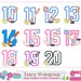 Ice Hockey Numbers 1020 Applique Embroidery Design Birthday - Etsy