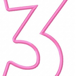 Numbers-embroidery Numbers Applique Birthday Numbers - Etsy