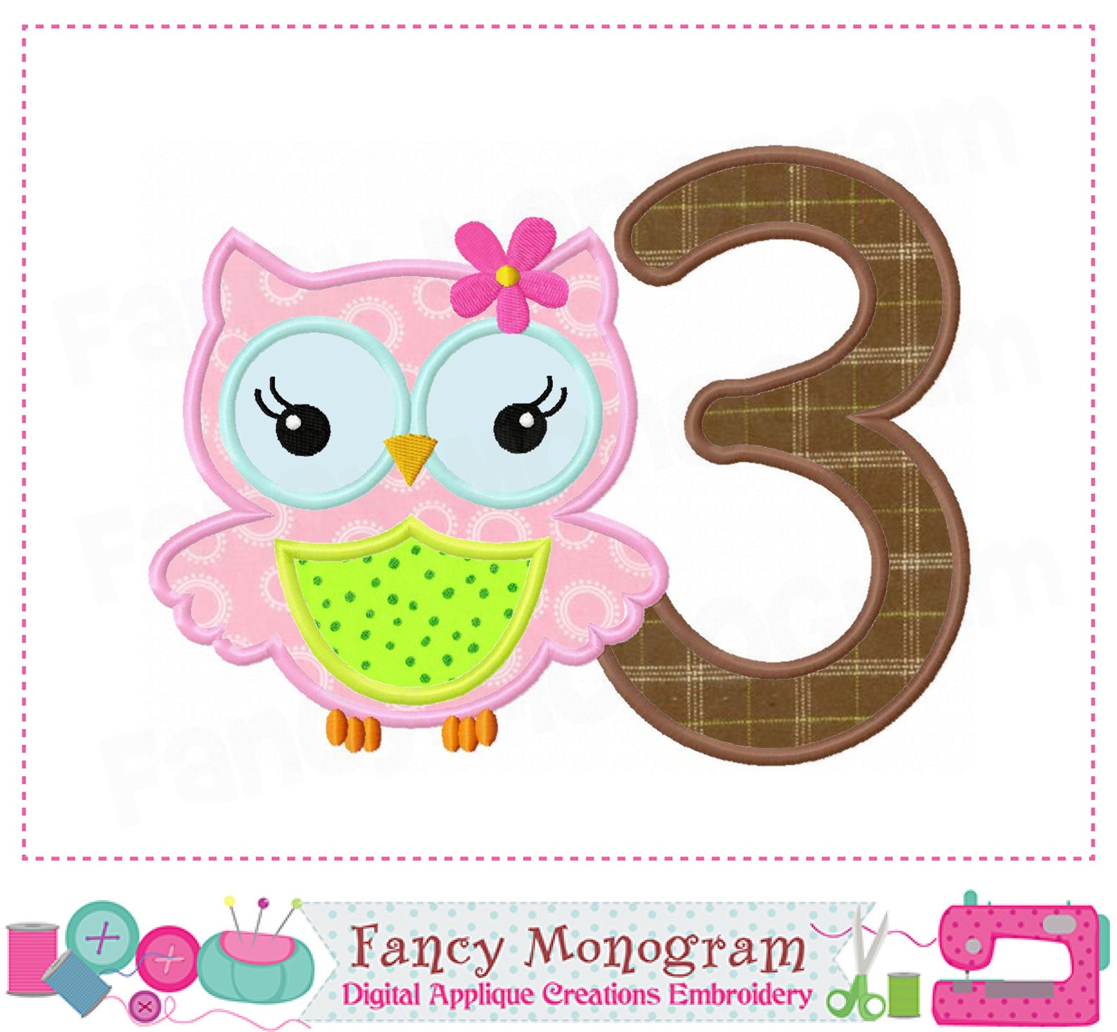 Owl Numbers Applique Birthday Numbers Embroidery Birthday | Etsy