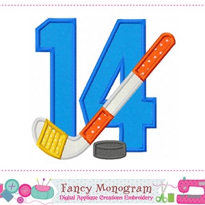 Ice Hockey Numbers 1020 Applique Embroidery Design Back to School ...