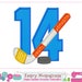 Ice Hockey Numbers 1020 Applique Embroidery Design Back to School ...