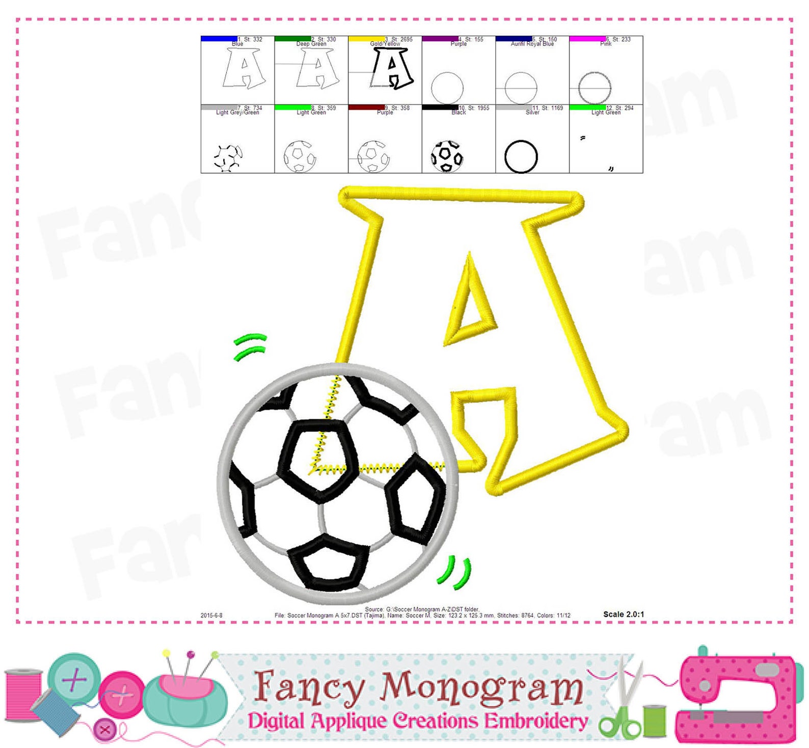 Soccer Alphabet Embroidery Soccer Monograms Design Soccer | Etsy
