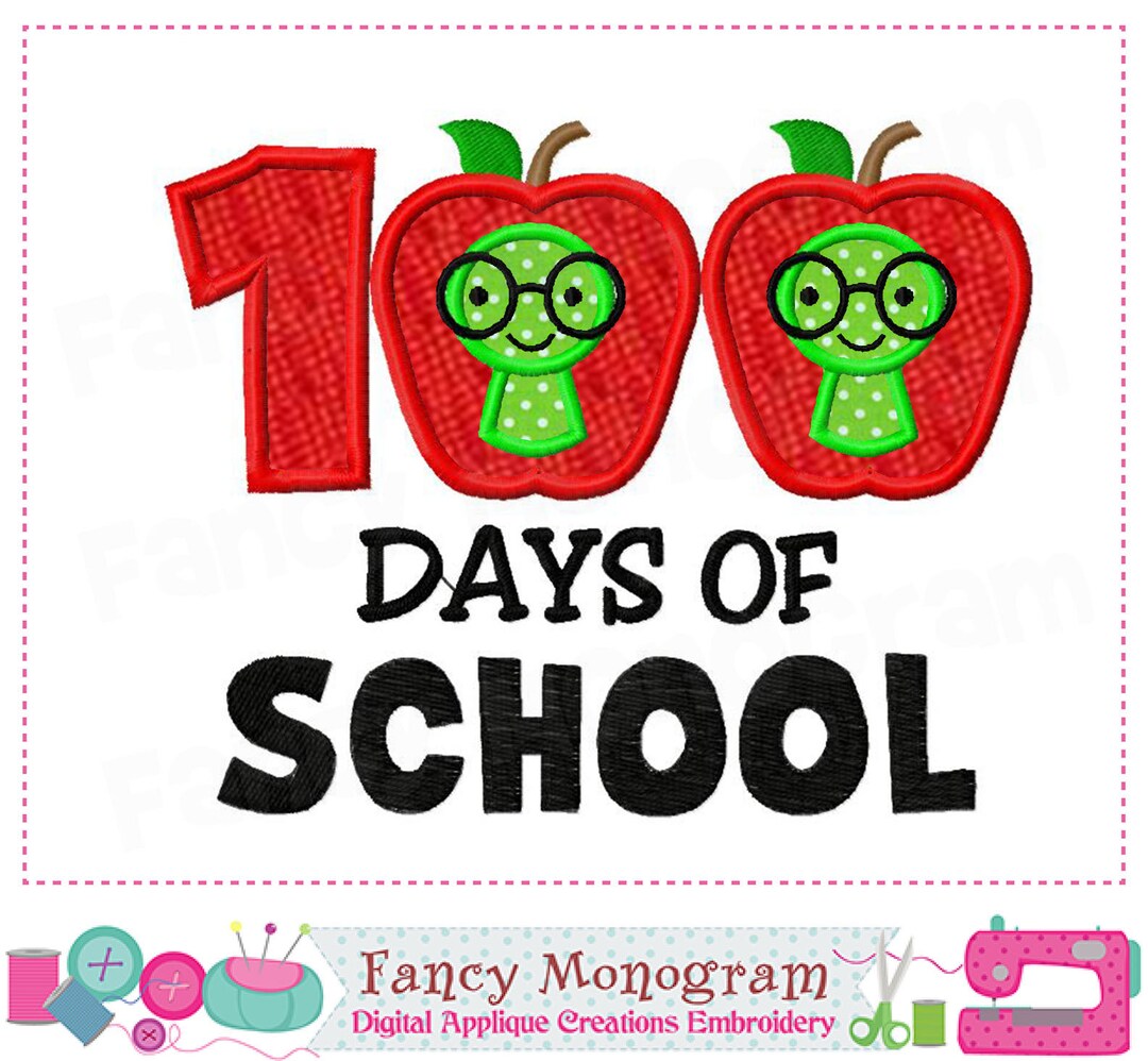 School Design,100 Days of School,apple Design,school Applique,back to ...