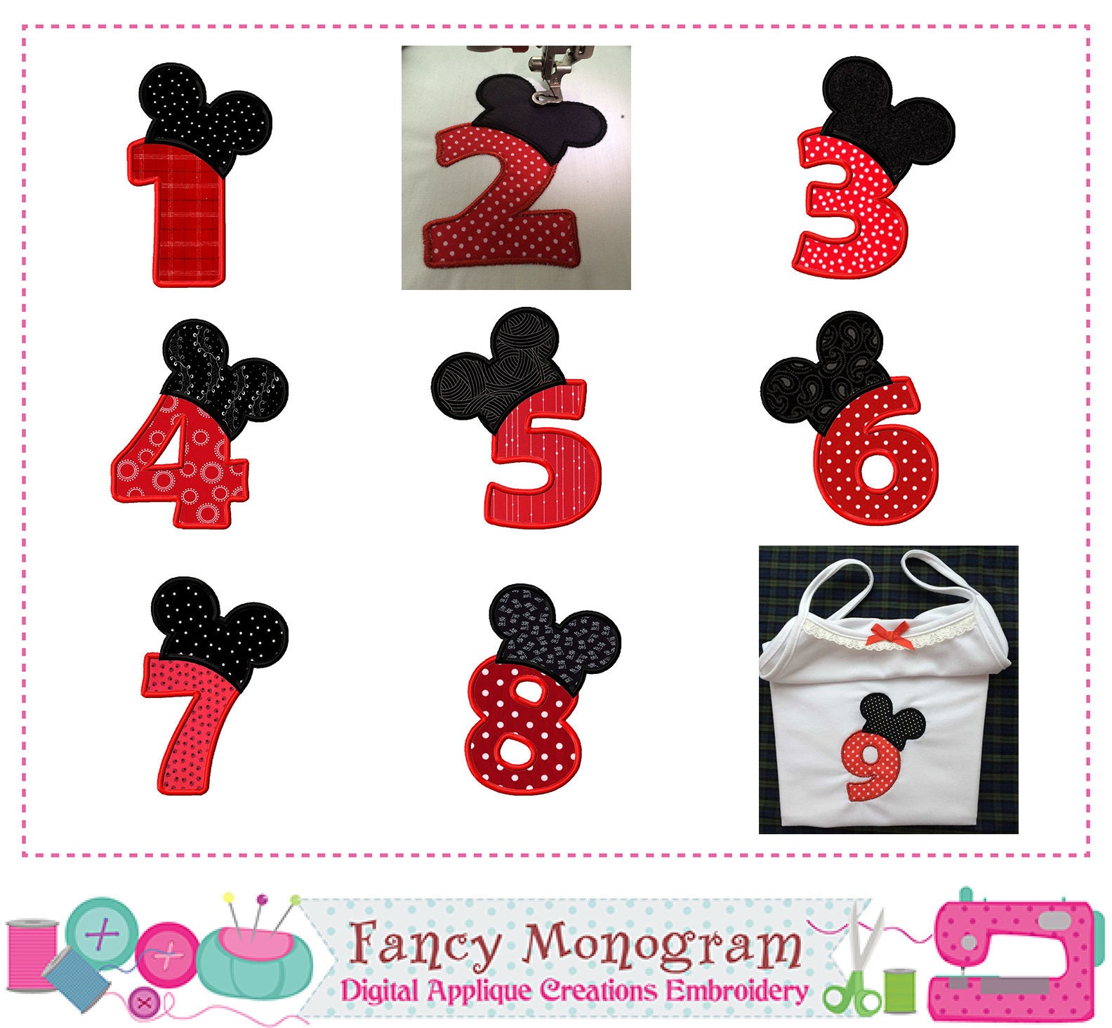 Mickey Numbers SVG