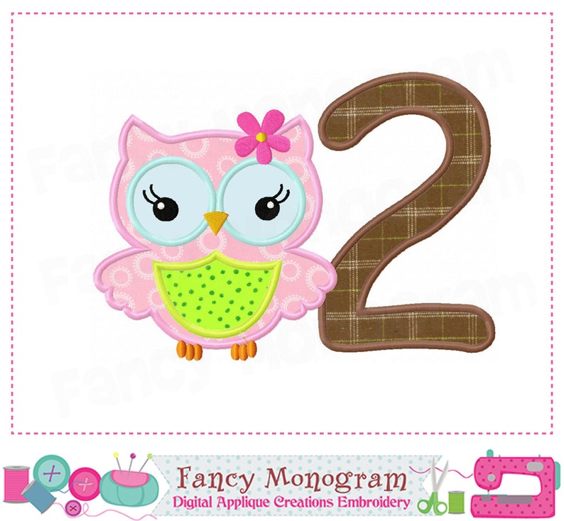 Owl Numbers Applique Birthday Numbers Embroidery Birthday - Etsy