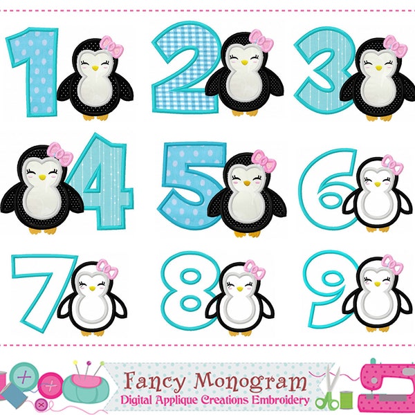 Penguin Applique - Etsy