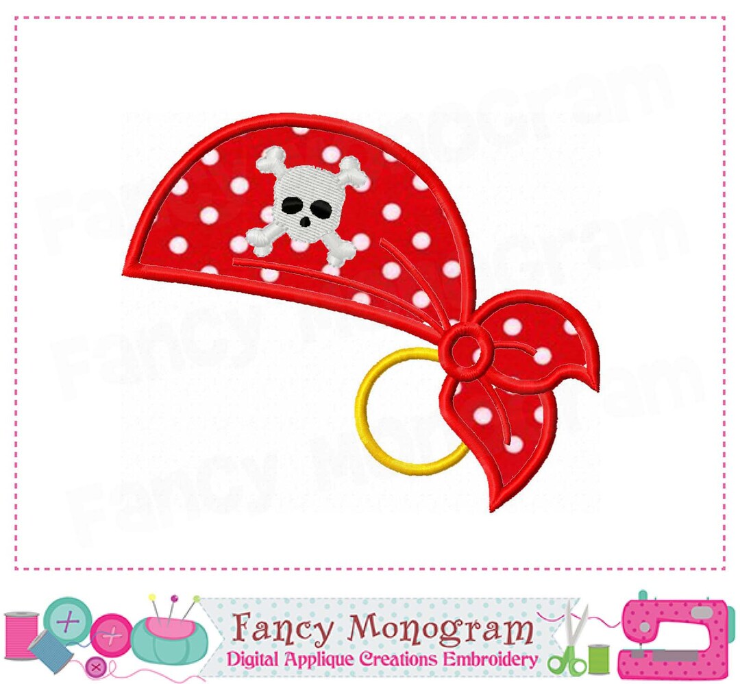 Machine Embroidery Pirate Design, Pirate Applique Embroidery Design ...
