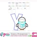 Penguin Alphabet Design Christmas Monograms Design Winter Letters ...