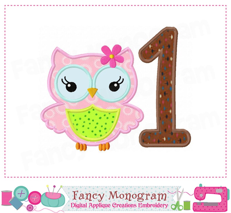 Owl Numbers Applique Birthday Numbers Embroidery Birthday - Etsy