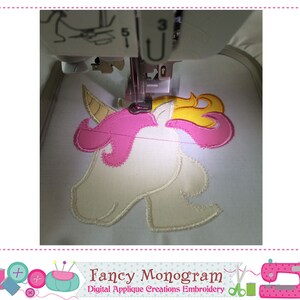 Rainbow Unicorn Number 4 Applique Rainbow Unicorn My 4th | Etsy