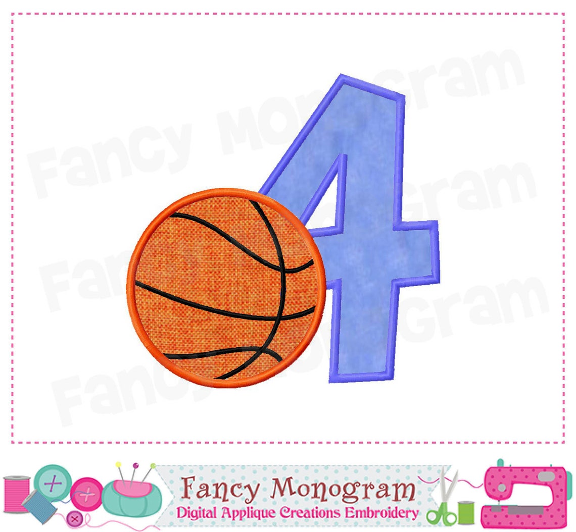 Basketball Numbers Applique Basketball Numbers Embroidery | Etsy