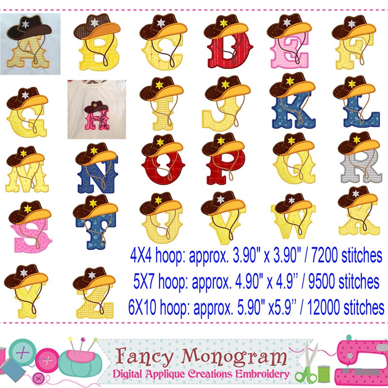 Cowboy Applique - Etsy