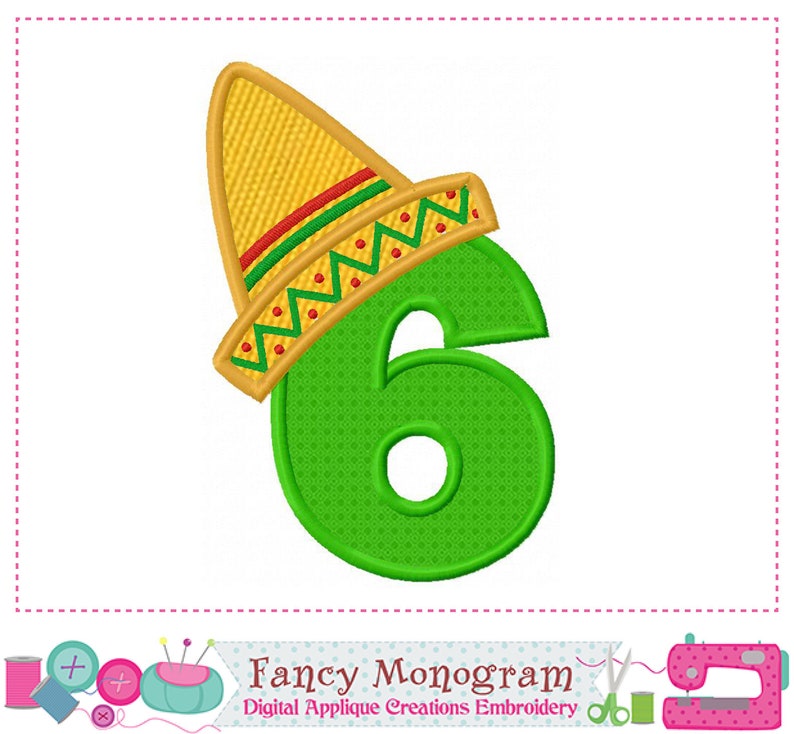 CINCO DE MAYO Numbers Applique Design Birthday Numbers - Etsy
