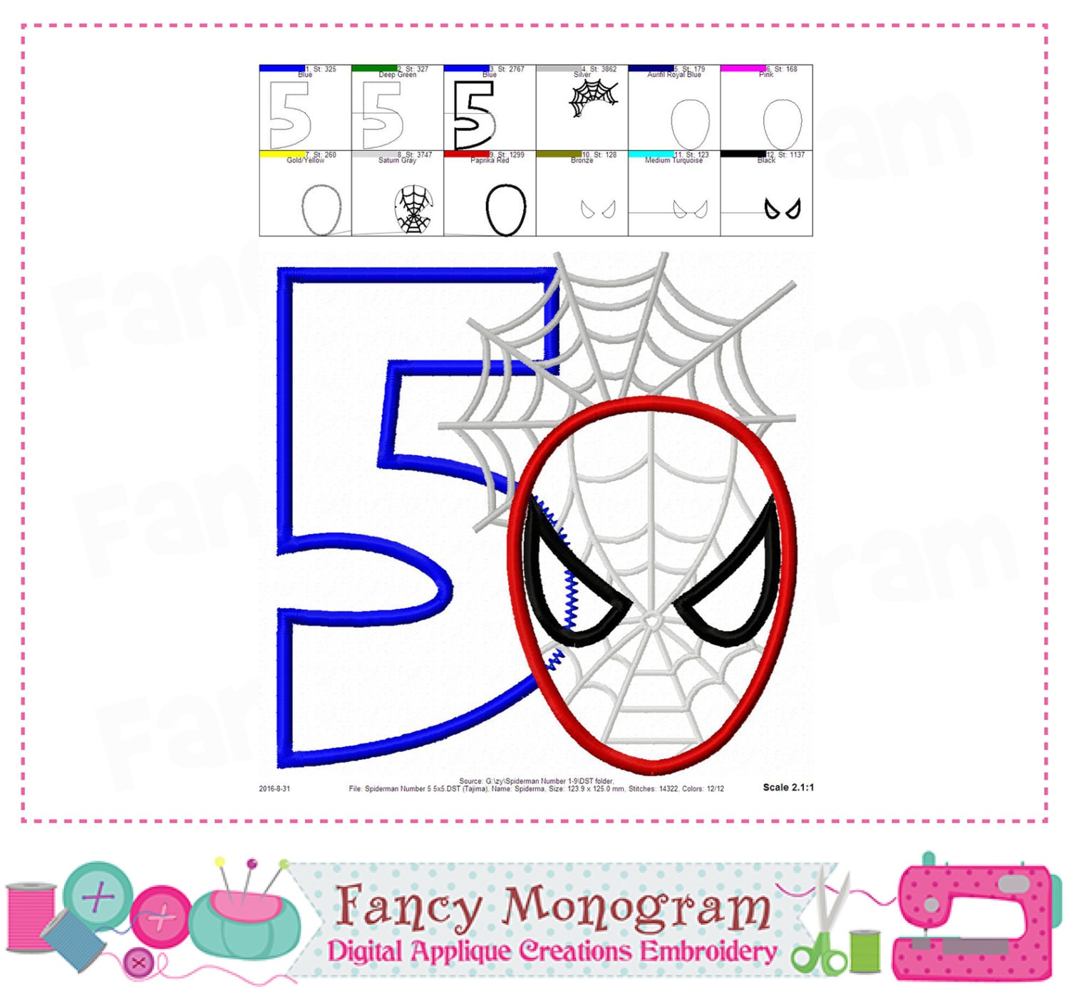 Spiderman Number 5 Applique Birthday Number 5 Applique My - Etsy Australia