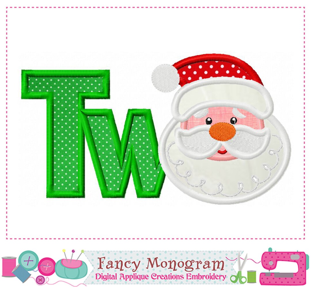 Machine Embroidery Christmas Santa, TWO Applique Embroidery Design My ...