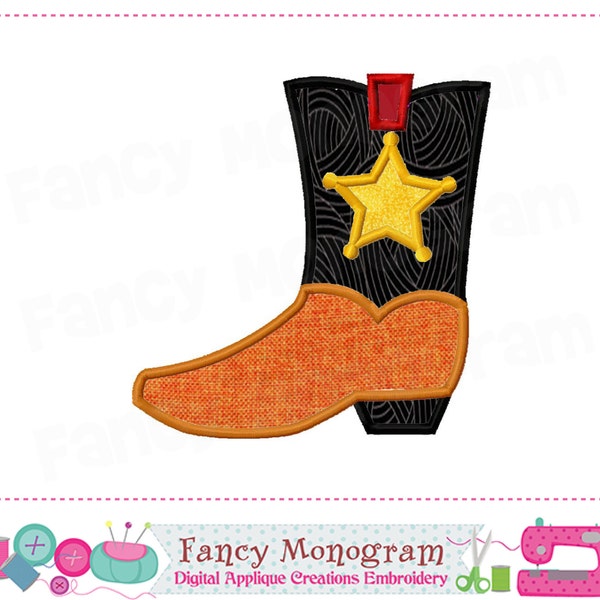 Cowboy Boot Applique - Etsy